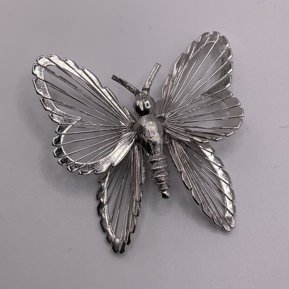 Monet | Jewelry | Silver Monet Butterfly Brooch Pin | Poshmark